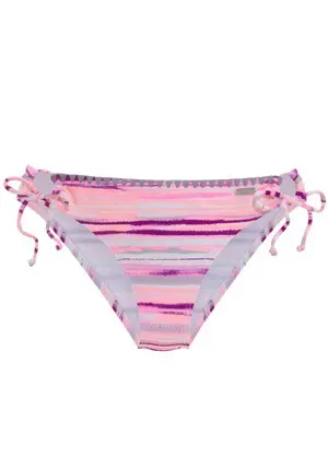 LASCANA Printed Tie Side Bikini Bottom - Rose Multi