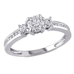 JULIANNA B. Diamond 3-stone Ring 14k - 14k White Gold