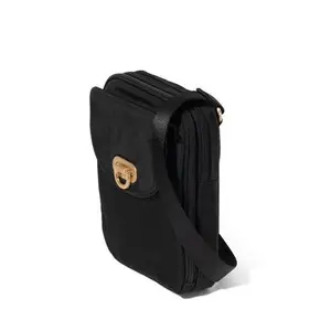 BAGGALLINI Coastal Flip Lock Venture Crossbody - Black W/gold Hardware