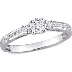 JULIANNA B. 1/2 Ct. T.w. Diamond Three-stone Ring - 10k White Gold