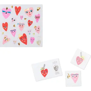 DAYDREAM SOCIETY Valentine's Day Tattoos And Nail Sticker Set - Assorted Pre-pack