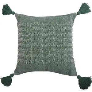 CAROL & FRANK Hodges Large Woven Throw Pillow With Insert - Green