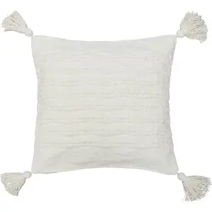 CAROL & FRANK Hodges Large Woven Throw Pillow With Insert - White