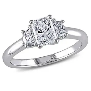 JULIANNA B. Diamond 3-stone Engagement Ring - 14k White Gold