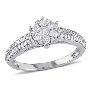 JULIANNA B. Diamond Floral Ring - 14k White Gold
