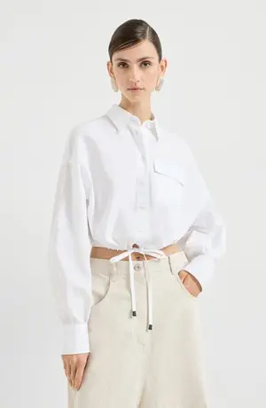 Brunello Cucinelli Crop Shirt