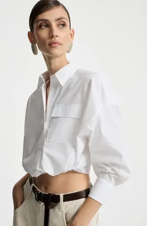 Brunello Cucinelli Crop Shirt