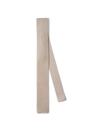 Brunello Cucinelli Ribbed Knit Necktie - Buff
