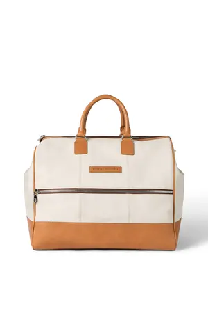 Brunello Cucinelli Calfskin And Cowhide Duffle Bag - Ivory