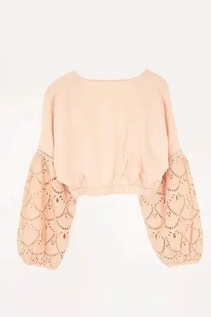 GUADALUPE DESIGN Leyenda Cross Blouse - Pink