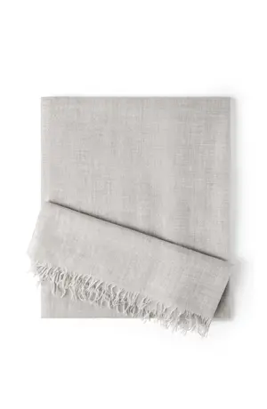 Brunello Cucinelli Cashmere And Silk Scarf - Light Grey