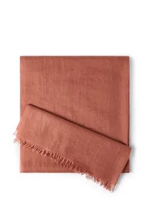 Brunello Cucinelli Cashmere And Silk Scarf - Orange