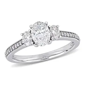JULIANNA B. Diamond 3-stone Engagement Ring - 14k White Gold