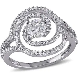 JULIANNA B. 1 Ct. T.w. Diamond Swirl Ring - 10k White Gold