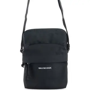 Balenciaga Explorer Canvas Crossbody Pouch - 1000 Black