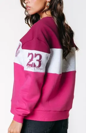 COLOURFUL REBEL Logo Colorblock Boxy Sweatshirt