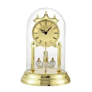 BULOVA CLOCKS Tristan I Finish And Glass Dome Clock - Brass