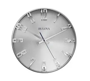 BULOVA CLOCKS Director Wall Clock - Satin Pewter