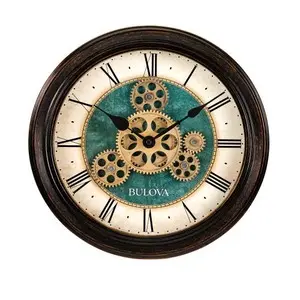 BULOVA CLOCKS Industrial Motion Wall Clock - Black