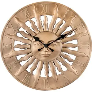 BULOVA CLOCKS Sunrise Indoor/outdoor Wall Clock - Gold