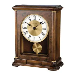 BULOVA CLOCKS Vanderbilt Mantel Clock - Walnut