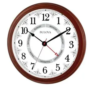 BULOVA CLOCKS Daily Wall Clock, 18" Diameter