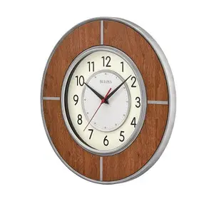 BULOVA CLOCKS Contempo Modern Metal Wall Clock