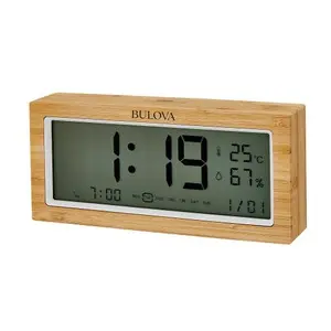 BULOVA CLOCKS The Brookside Lcd Alarm Table Clock