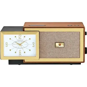 BULOVA CLOCKS Precision Tone Clock Radio - Brown