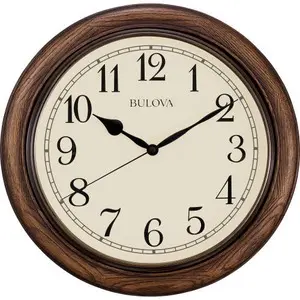 BULOVA CLOCKS Oakbrook Wood Wall Clock - Brown