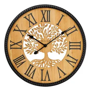 BULOVA CLOCKS Orchard Wood Wall Clock - Brown