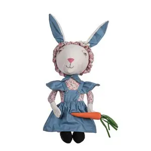 GALLERIE II Babble Bunny Spring Gathered Traditions Joe Spencer's Figurine Doll 19 - Pink