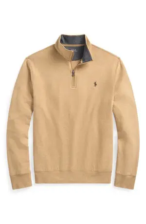 Polo Ralph Lauren Heathered Quarter-zip Pullover - Classic Camel Heather/c8888