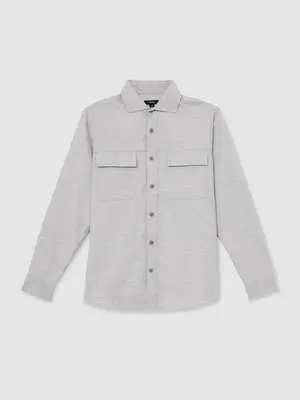 REISS Chamber Brushed Twin-pocket Overshirt