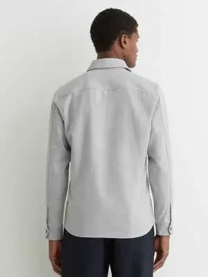 REISS Chamber Brushed Twin-pocket Overshirt