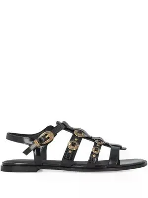 Pinko Buckle Stud-embellished Sandals - Black