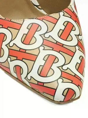 Burberry Monogram Leather Pumps