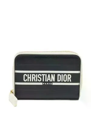 Dior 2022 Vibe Leather Compact Wallet - Blue