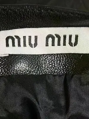 Miu Miu Leather Strapless Mini Dress