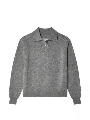 MAISON MARGIELA Fine-knit Polo Shirt - Grey