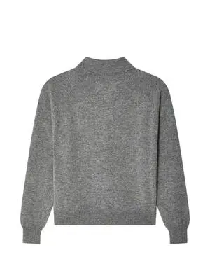 MAISON MARGIELA Fine-knit Polo Shirt - Grey