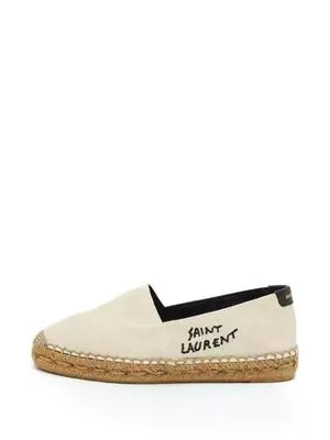 Saint Laurent Logo-embroidered Canvas Espadrilles