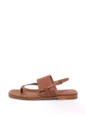 Loro Piana Slingback Leather Sandals
