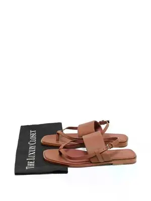 Loro Piana Slingback Leather Sandals