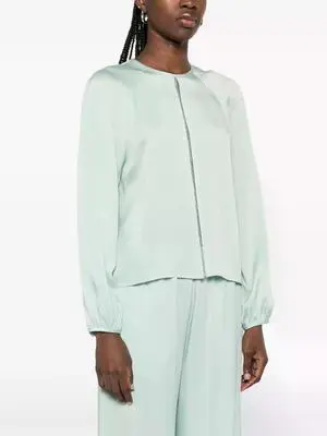 Fabiana Filippi Gathered Long Sleeve Blouse