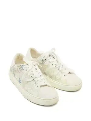 Versace Sea-motifs Canvas Sneakers