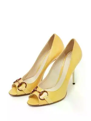 Gucci Jolene Horsebit Leather Pumps