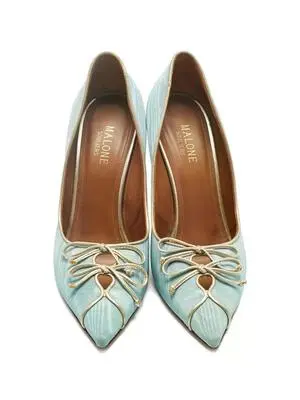 MALONE SOULIERS Bow Canvas Pumps