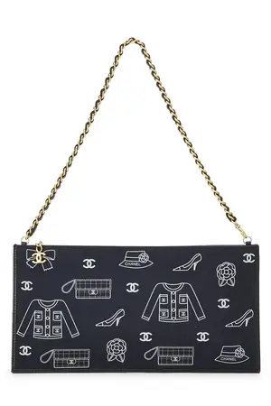 Chanel Icon Print Pouch