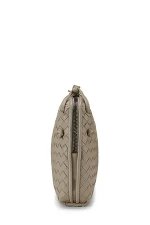 Bottega Veneta Intrecciato Leather Nodini Crossbody Bag - Grey